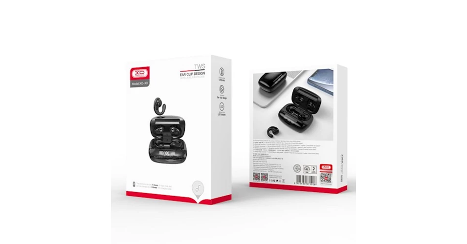 XO X9 TWS, Bluetooth headset 5.0, fekete